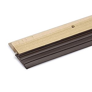 Clear Wood and Vinyl Door Sweep (4 FT Long)