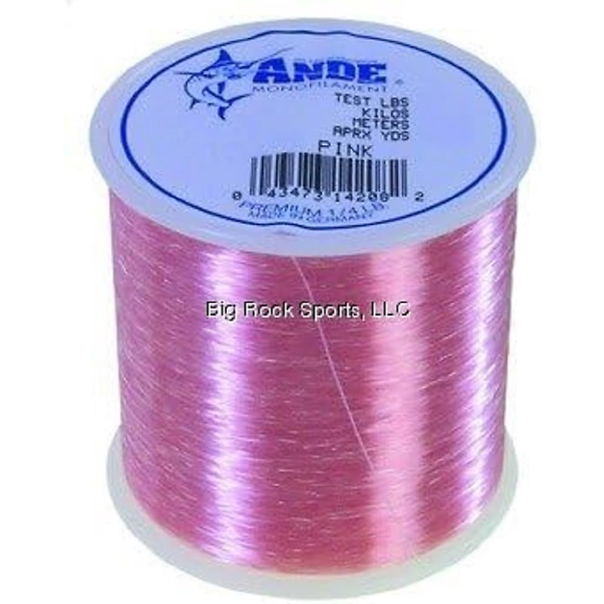Ande A14-100P Premium Monofilament, 1/4-Pound Spool, 100-Pound Test, Pink Finish