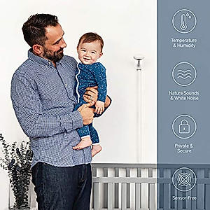 Nanit Plus - Smart Baby Monitor and Floor Stand: Camera with HD Video & Audio - Sleep Tracking - Night Vision - Temperature & Humidity Sensors and Two-Way Audio