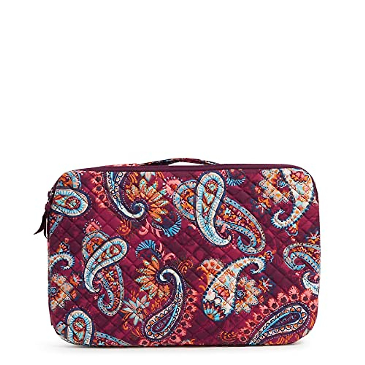 Vera Bradley Women's Cotton Laptop Organizer, Paisley Jamboree - Recycled Cotton, One Size