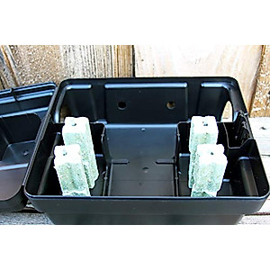Outpost Rat Bait Station | Single Rat Bait Station Targets Small Mice Up to Large Rats | Position Horizontal or Vertical | Made in USA