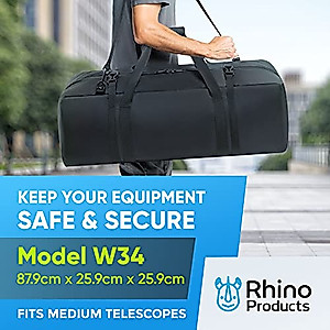 bagmate Multipurpose Telescope Bag – Shock-Absorbent Telescope Carrying Case with Adjustable Shoulder Strap and Extra Storage (35 inches)