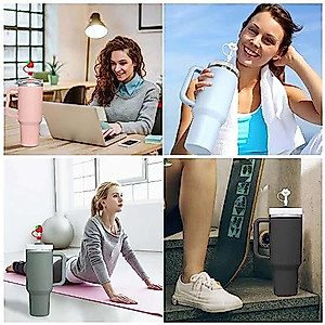 FAMOPLAY 8PCS for Stanley Tumbler Accessory, Silicone Spill Proof Stopper Set for Stanley 40 oz Tumbler with Handle 30 oz, Leak Stopper for Stanley Quencher H2.0 Tumbler 30/40 oz