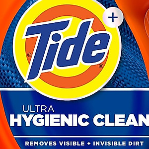 Tide Hygienic Clean Heavy 10X Duty Laundry Detergent Liquid Soap, Original Scent, HE Compatible, 59 Loads, 84 fl oz