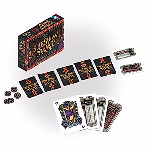 Bicycle Sideshow Swap - A Game of Deduction - Card Game - 2-8 Players - Ages 8+ , Black