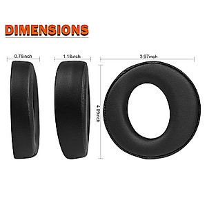 MOLGRIA Replacement Ear Pads, Earpads Cushion Cover for Sony PS3 PS4 Gold Wireless Playstation 3 Playstation 4 Headset CECHYA-0083 Stereo 7.1 Virtual Surround Headset(Black)