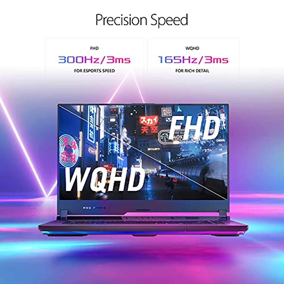 ASUS ROG Strix G15 (2021) Gaming Laptop, 15.6” 300Hz IPS Type FHD Display, NVIDIA GeForce RTX 3050 Ti, AMD Ryzen R7-5800H, 16GB DDR4, 1TB PCIe SSD, RGB Keyboard, Windows 10, Black, G513QE-ES76