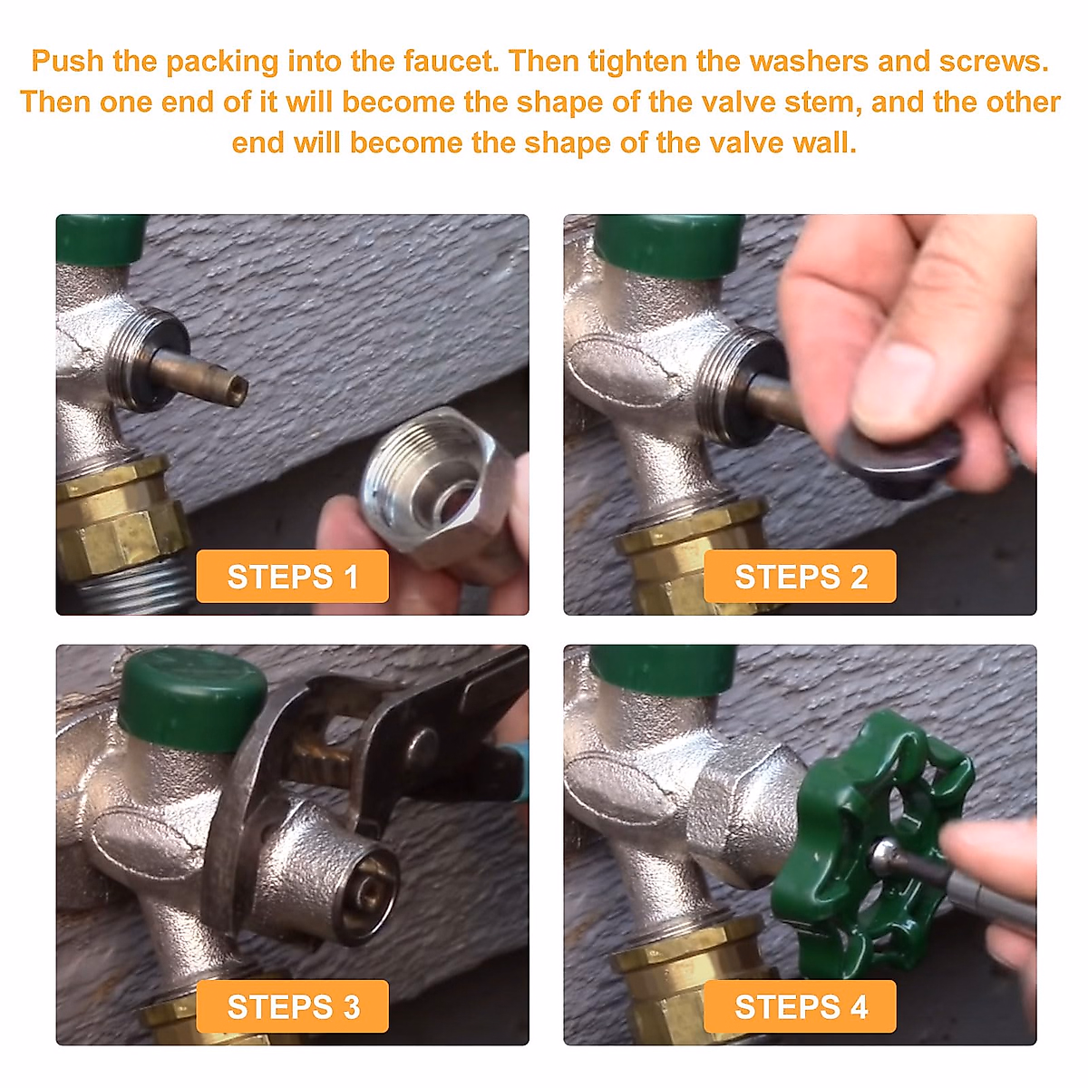 C-134KT-803 Stem Packing Kit Replace for Prier C-134/135/144/154, Fits for wall hydrant and Fits for Prier model C108 hot and cold-2 set