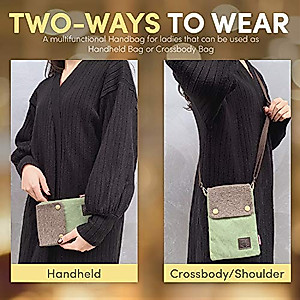 Katloo Small Crossbody Cellphone Purse Bag With Shoulder Strap,Cute Travel Pouch Womens Passport Phone Holder,Canvas Wristlet Wallet for Girls + Nail Clipper