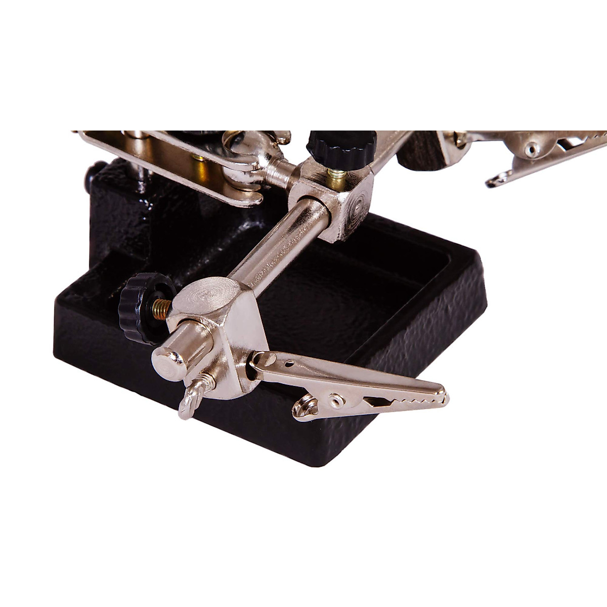 Levenhuk Zeno Refit ZF21 2X / 6X Magnifier with Third Helping Hand, LED Light, Alligator Clips, Soldering Iron Holder and Accessory Tray