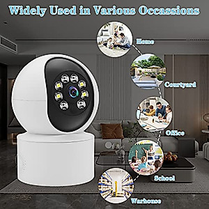 WiFi Plug-in Indoor Security Camera 360-degree Wireless 1080P 2.4GHz Pan Tilt Home Smart Surveillance Camera for Pet/Baby Monitor with Night Vision Motion Detection Dog Camera