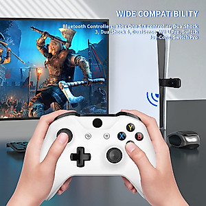 JDDWIN Wireless Controller Adapter, Compatible with Nintendo Switch, Neo Geo, P5, PS4, PS3, PS Classic, PC