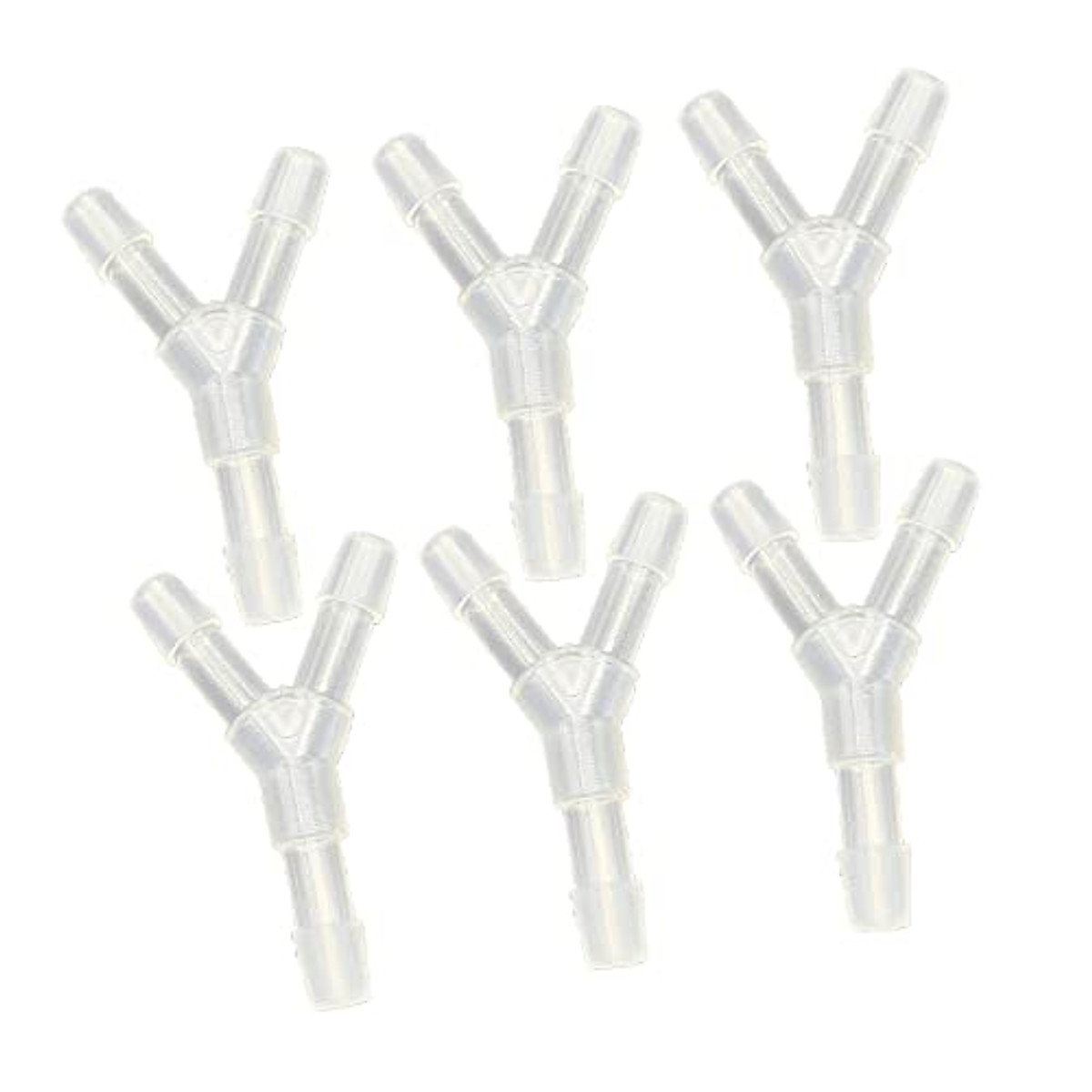 JOMISSLY Aquarium Air Pump Accessories 3/16" Y Tee 3 Way Hose Connector for Small Air Hose Splitter,Hose Fittings for Boat Water Air Line Tube(6pcs)