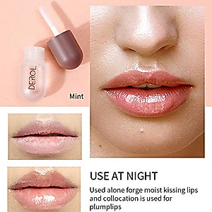 Lip Plumper,Derol Lip Plumper by NVYUE,Natural Lip Plumper and Lip Care Serum,Lip Enhancer for Fuller(2PCS)