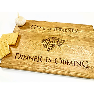 Algis Crafts | Chopping Board - DINNER IS COMING | Wedding Gifts for Couples, Anniversary Gift, First Home Gift | Handmade Birthday Gift | Laser Engraved Cutting Board