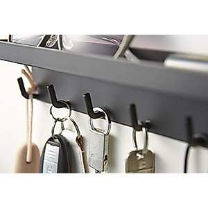 YAMAZAKI home 2755 Magnetic Key Rack with Tray, One Size, Black