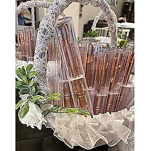Clibeslty Personalized Rose Gold Ballpoint Pen Printed with Your Logo Name Gift Ideas for Wedding Parties Favors Pen