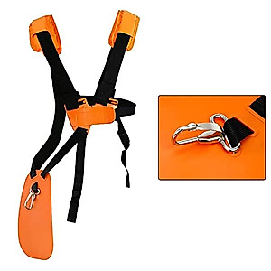 munirater Universal Trimmer Harness Weed Eater Strap Replacement for Stihl Echo Husqvarna with Adjustable Double Shoulder Mower Nylon Belt for Brush Cutter Garden Lawn