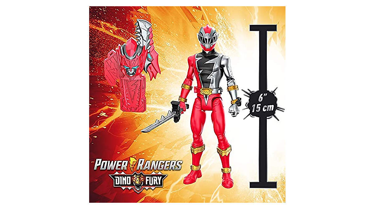 Power Rangers Dino Fury 5-Pack Action Figures with Keys & Sabers