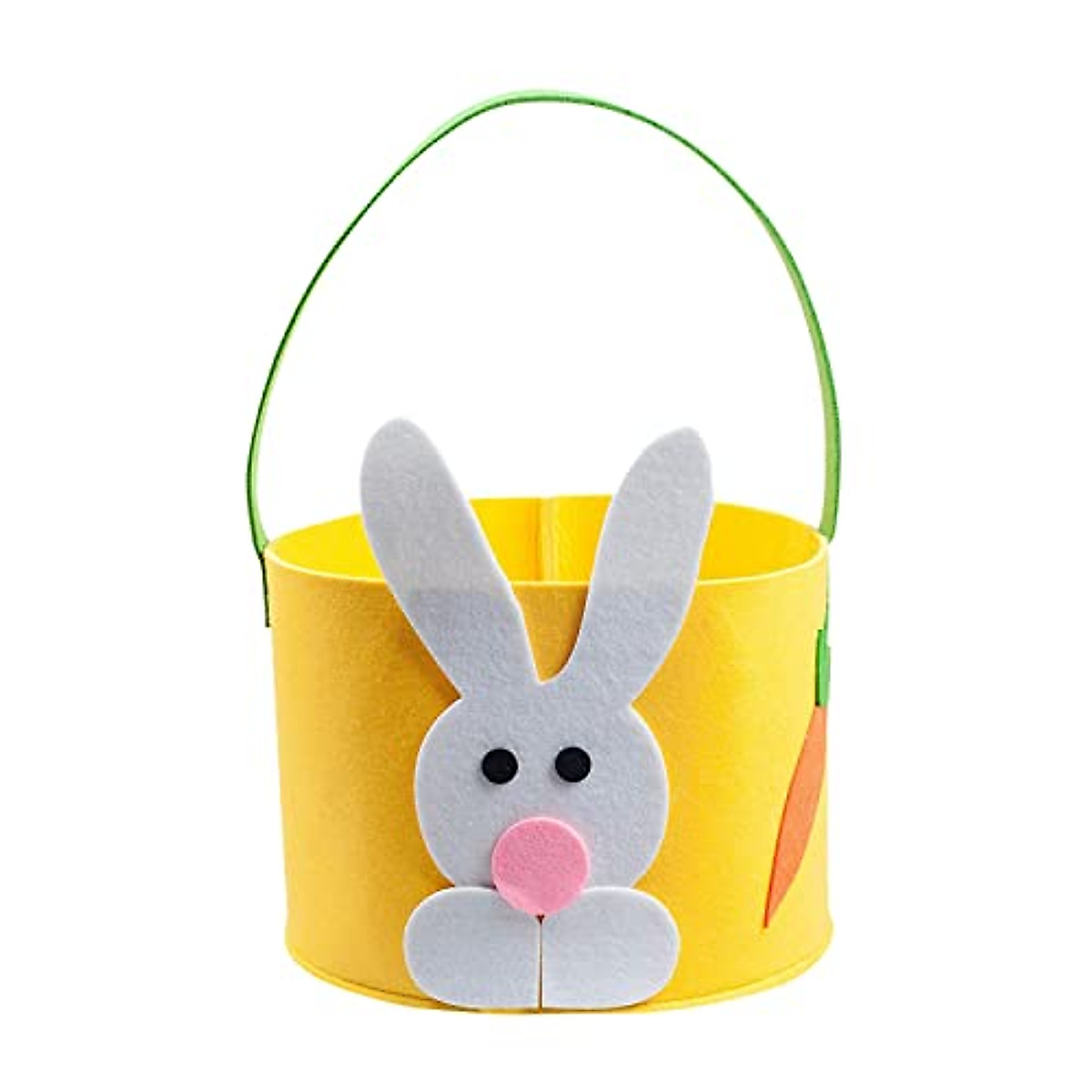 Easter Baskets for Kids Empty Felt Bunny Basket Easter Bunny Ears Bags with Rabbit Ears Easter Egg Hunting Tote Bag Easter Rabbit Gift Storage Bucket Toys Easter Decor Eggs Candy Gifts Storage (A)