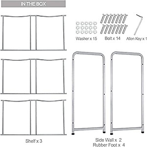 KAX 5-Gallon Water Bottle Holder 6 Trays Water Jug Rack 3-Tier Water Bottle Rack Reinforced Steel Rack for Water Storage Water Bottle Storage Rack for 6 Bottles, Black