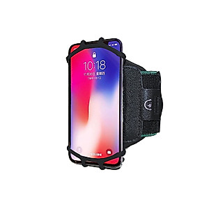 360 Running Armband Phone Holder for Samsung Galaxy Note 20 Ultra, S20 S21 Ultra, S20+ S21 Plus, Note 10 Lite 10 Plus 9, S10 Lite Plus, A11 A21 A51 A71 A10S A20S A21S LG Stylo 6 V60 K51 Velvet (Black)