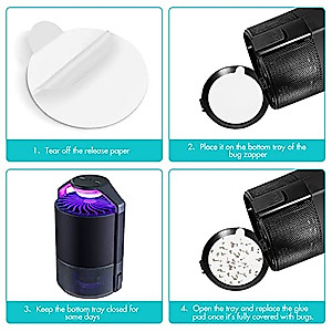 4.3 Inch Mosquito Glue Trap 24PCS, Sticky Mosquitoes Trap for Bug Zapper, Refill Pads for No See 'EMS Tiny Pest, Pest Safe Insect Control Fits Most Mosquito Lamp, Pet Safe