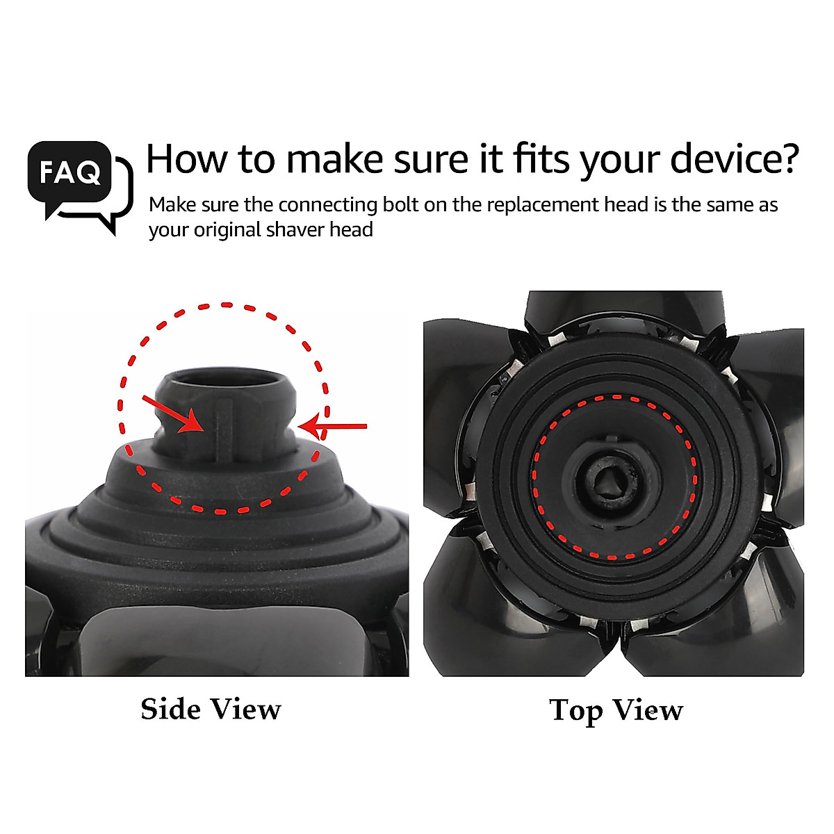 AidallsWellup Men's 5-in-1 Electric Shaver, 6 Blade Replacement Head