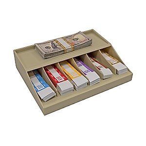 Single Level Coin wrap or Bill Strap Rack, Pebble Beige