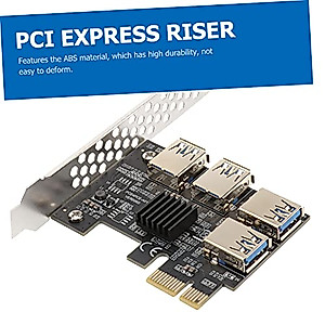 SOLUSTRE 3 Sets Riser Card USB Adaptor PCI- E Adapter PCI Express Extension Adapter PCI- E Mining Extender PCI- E Riser PCI- E Mining Adapter PCI- E Mining Riser Computer Expansion Card abs