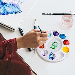 6 Pack Paint Tray Palettes, Plastic Paint Pallet for Kids Art Painting Palette for Painting or DIY Craft Class, White