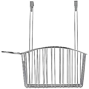 Spectrum Diversified Contempo Over The Cabinet Hair Dryer & Accessory Holder for Storage and Organization of Styling Tools, Chrome