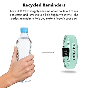 ZOX Bracelets — Fear Not | Stretchy Elastic Band with Motivational Affirmations and Beautiful Artwork, Great Wristband Gift for Men & Women of All Ages (Medium)