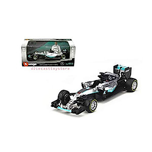 DIECAST Toys CAR BBURAGO 1:18 Race - Mercedes F1 W07 Hybrid - Lewis Hamilton #44 - AMG Petronas Formula ONE Team Silver 18-18001LH