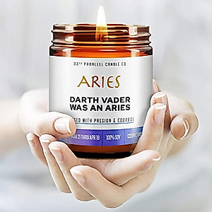 Aries Gifts for Women, Astrology Gifts for Women, Zodiac Gifts, Aries Candle, Zodiac Sign Gifts, Unique Candles, Candles Gifts for Women, Birthday Gifts for Women | Hand Crafted USA | 9oz