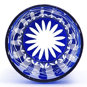 Sumida Edo Kirikokan TO-402 Edo Kiriko Old Glass Bright Fish (Indigo)