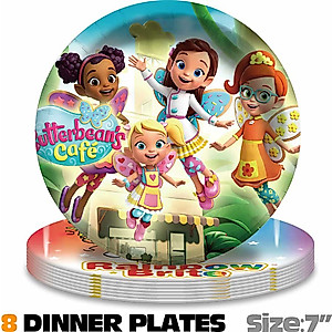 Butterbean's Cafe Party Supplies Birthday Decorations Plates Banner Kids Cake Toppers Set Decorations Decor