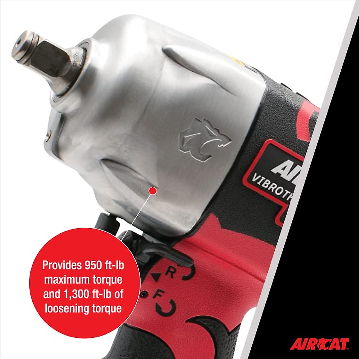 AIRCAT Pneumatic Tools 1178-VXL: 1/2-Inch Vibrotherm Drive Impact Wrench 1,300 ft-lbs - Standard Anvil