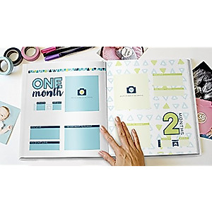 Hello Baby Book, a journal scrapbook for boys milestones and memories