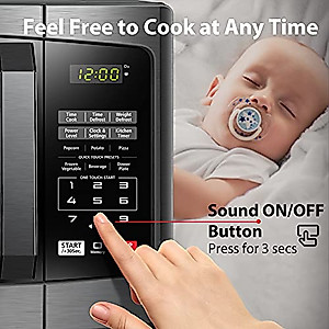 Frigidaire EFR751, 2 Door Apartment Size Refrigerator with Freezer, 7.2 cu ft, Platinum Series, Stainless Steel, 7.5 & Toshiba EM925A5A-SS Microwave Oven, 0.9 Cu. ft/900W, Stainless Steel