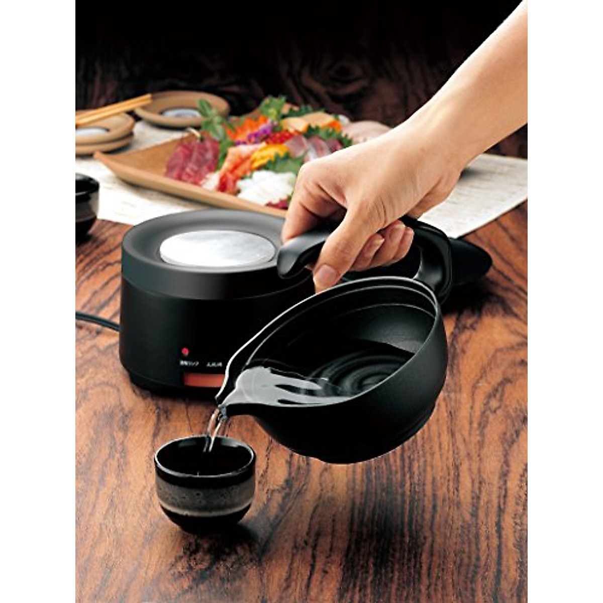 TWINBIRD Japanese Electric Sake Warmer Portable Atsukan Machine Black TW-D418B