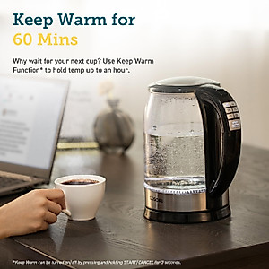 COSORI Electric Kettle Temperature Control with 6 Presets, 60min Keep Warm 1.7L Electric Tea Kettle & Hot Water Boiler, 304 Stainless Steel Filter, Auto-Off & Boil-Dry Protection, BPA Free, Black
