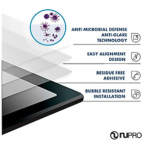 NuPro Anti-Glare Screen Protector with Antimicrobial Technology for Amazon Fire 7 Tablet (12th generation, 2022 release), 2-pack