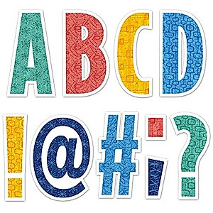 Creative Teaching Press Mid-Century Mod 4" Designer Letters (8160), Retro Patterns