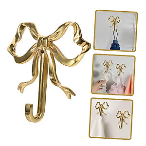 Bow Hook Single Hanger Gold Coat Hooks Bow Shaped Wall Hook Wall Hanging Coat Hook Bathroom Wall Hook