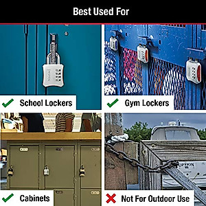 Master Lock Resettable Combination Locker Lock, Lock for Gym and School Lockers, Colors May Vary