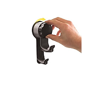 Camco RV Towel Hook | Add Hooks Inside/Outside Your RV | Strong Mechanical Suction Cup Hook (44028) , Black