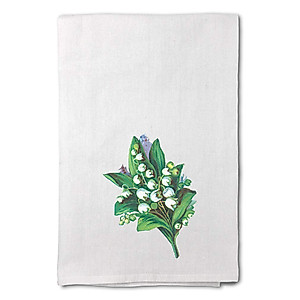 Style In Print Custom Decor Flour Kitchen Towels Lilies of The Valley Vintage Look A Botanical & Flowers Botanical & Flowers Flowers Cleaning Supplies Dish Towels Design Only