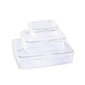 LJY Rectangular & Square Plastic Boxes Mixed Sizes