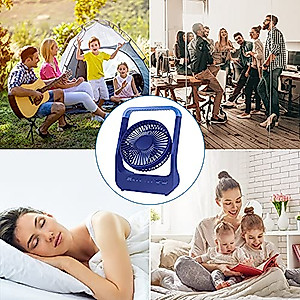 LAVESO Rechargeable Battery Powered Fan, 20000mAh Battery Operated Fan, Portable Fan for Camping/Traveling, USB Desk Fan with Timer, 200H Long Lasting, 3 Speeds, 350°Rotation